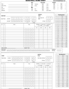 5+ Basketball Score Sheet Templates - Word Excel Templates