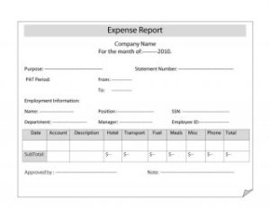 10+ Free Expense Report Templates - Word Excel Templates